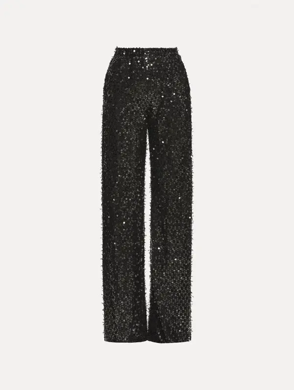 Oscar De La Renta Sequin Embellished Pants