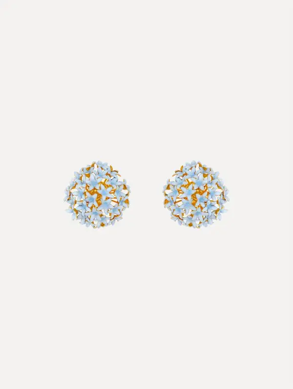 Oscar De La Renta Allium Pompom Clip-on Earrings - Blue