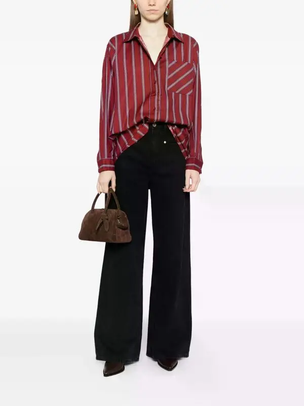 REFORMATION Eli Striped Shirt