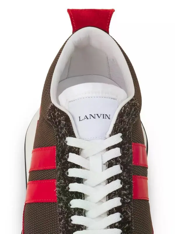 LANVIN Bumpr Striped Sneakers - Brown