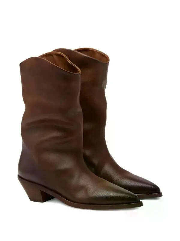 Marsèll Pointed-toe Leather Cowboy Boots