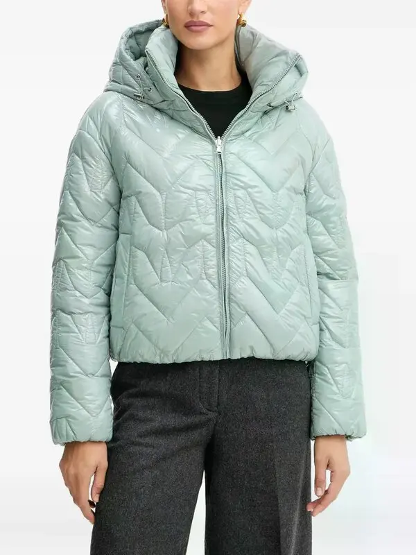 Patrizia Pepe Quilted-design Hooded Jacket