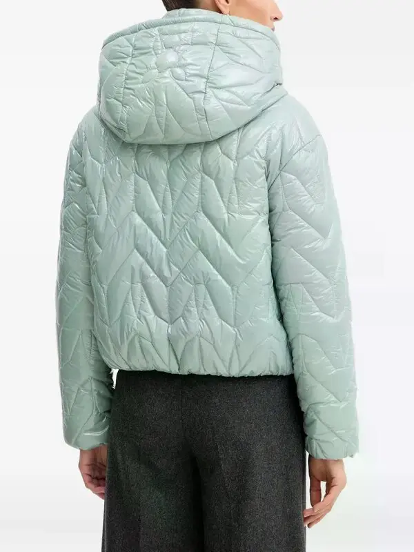 Patrizia Pepe Quilted-design Hooded Jacket