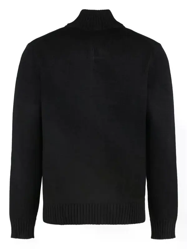 SLOWEAR Button High-neck Cardigan