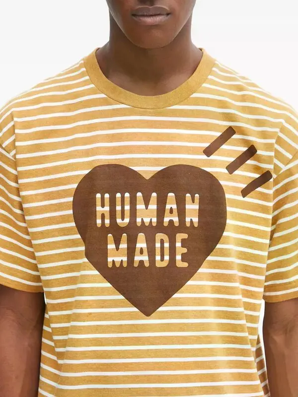 HUMAN MADE Striped Heart Graphic T-shirt