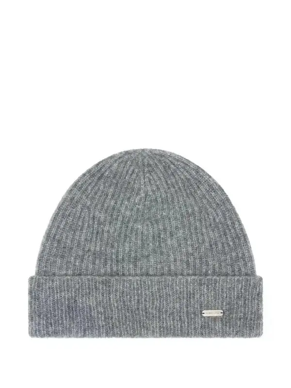 TOM FORD Logo-plaque Beanie - Grey