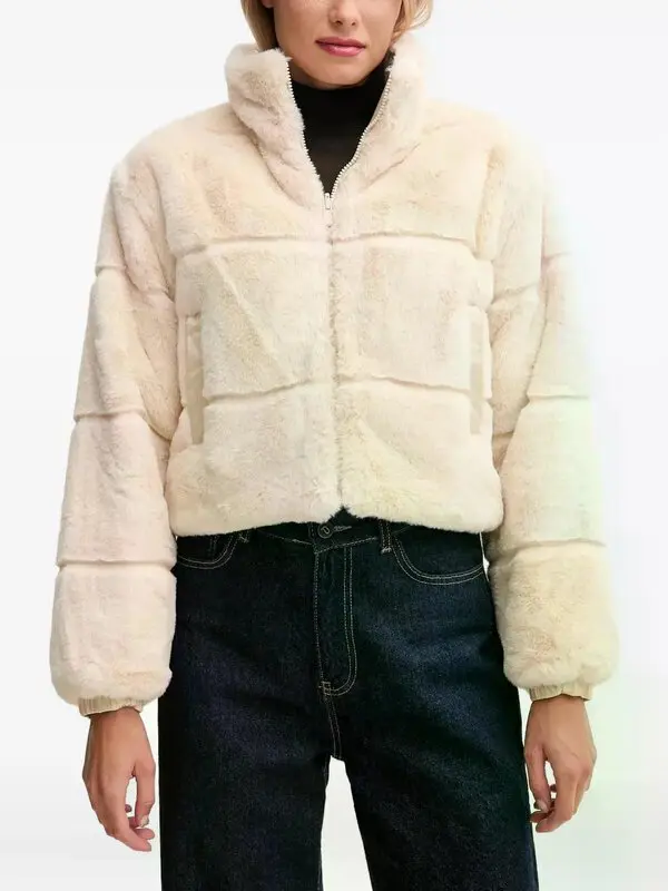 SAVE THE DUCK Zip Faux-fur Jacket