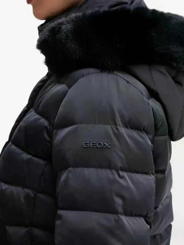 Geox Hooded Quilted Coat