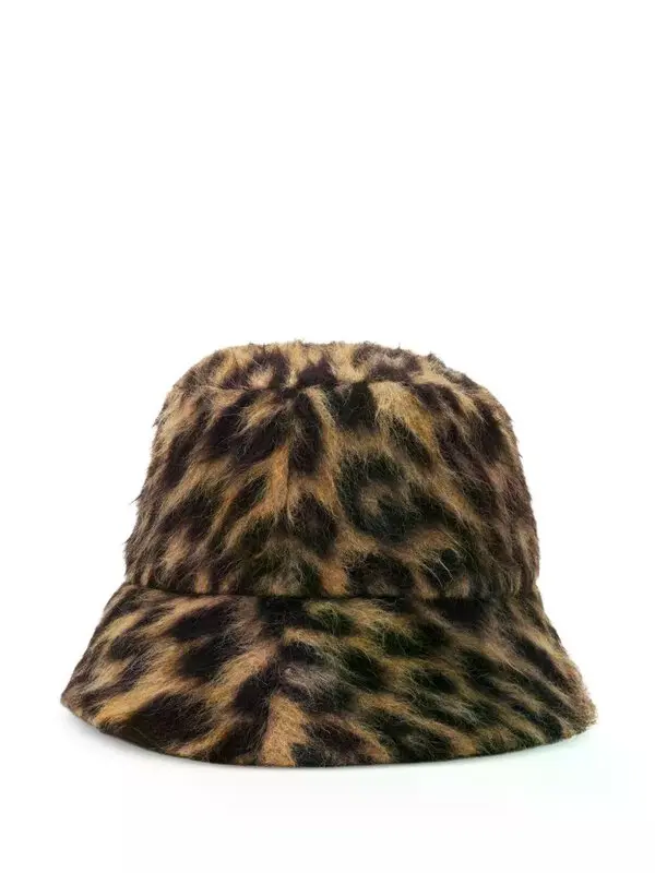 LANVIN Leopard Print Bucket Hat - Brown
