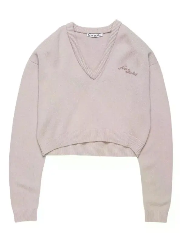 Acne Studios V-neck Embroidered Sweater