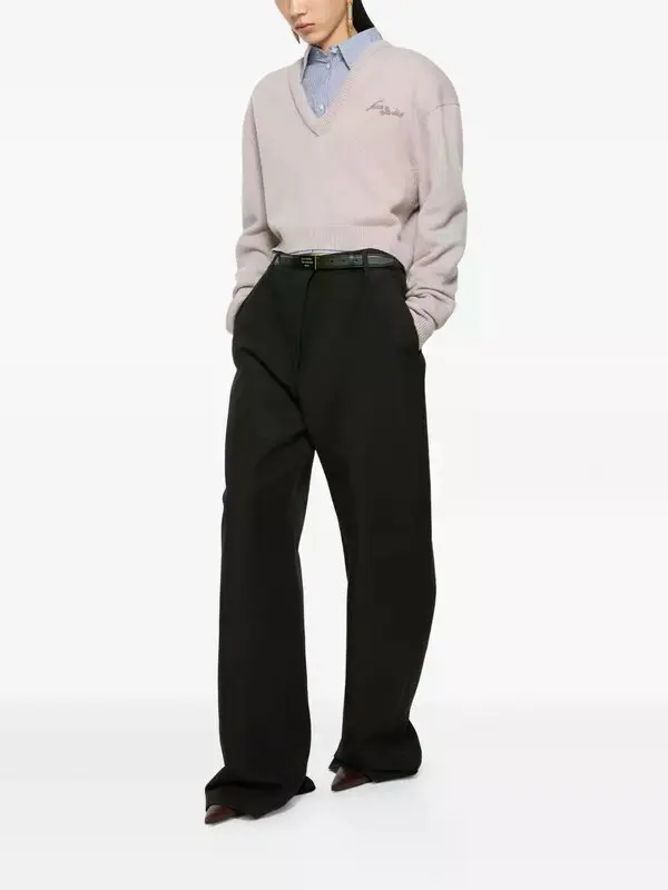Acne Studios V-neck Embroidered Sweater