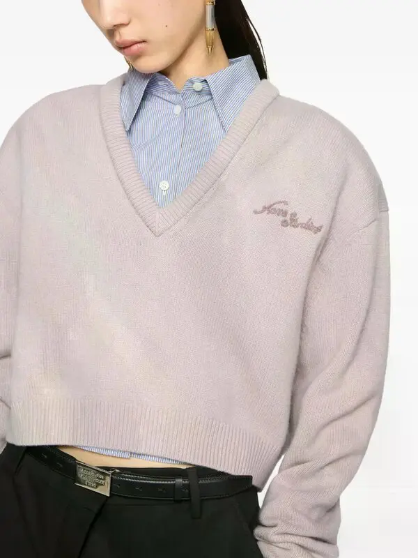 Acne Studios V-neck Embroidered Sweater