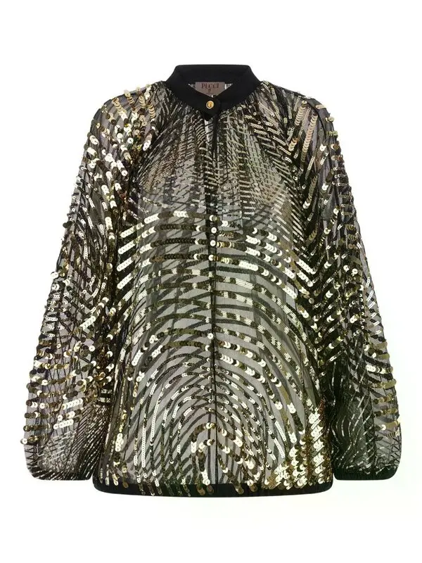 Emilio Pucci Iride Sequin-embellished Blouse