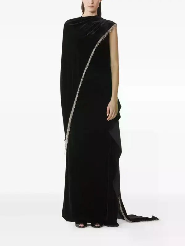 LANVIN Draped Embellished Dress