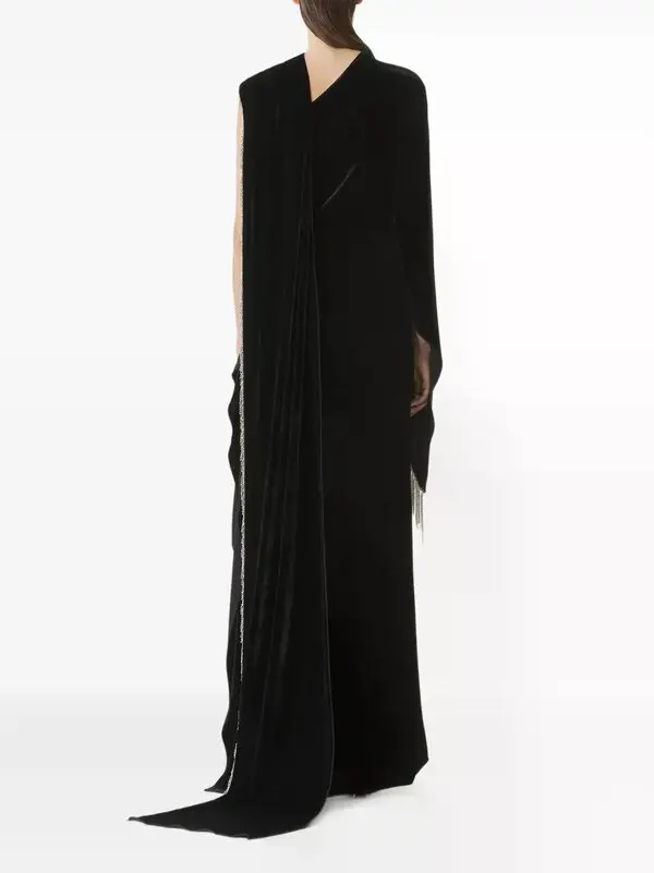 LANVIN Draped Embellished Dress