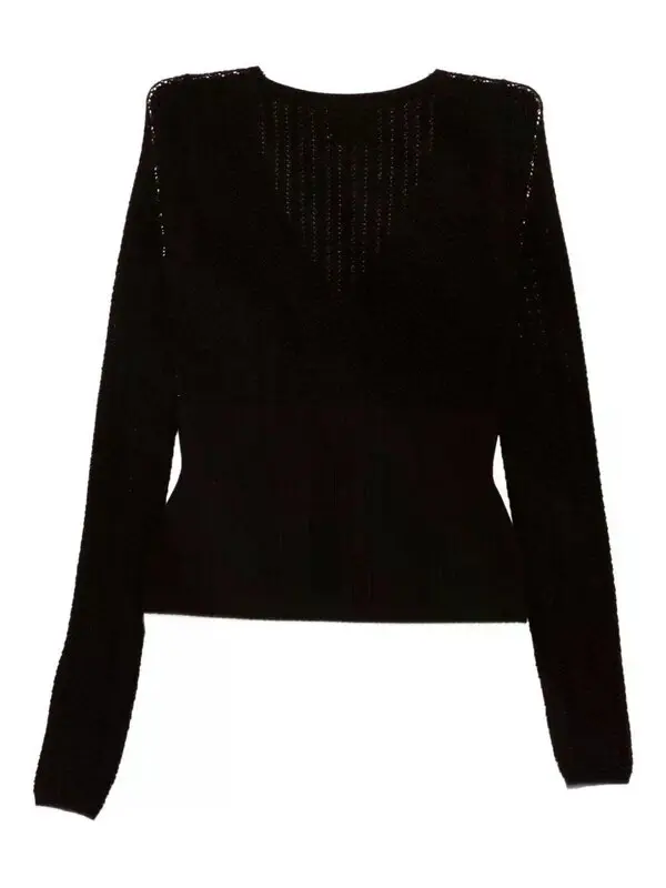 REFORMATION Krista V-neck Ribbed Knit Top