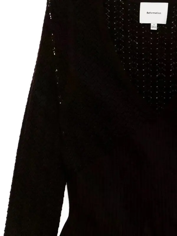 REFORMATION Krista V-neck Ribbed Knit Top