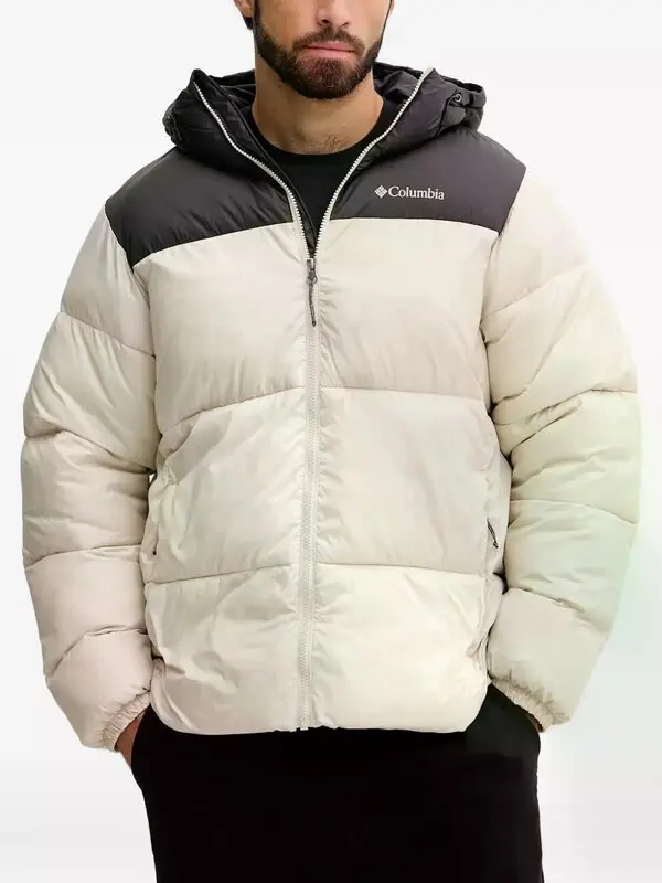 Columbia Hooded Colour-block Padded Jacket - Neutrals