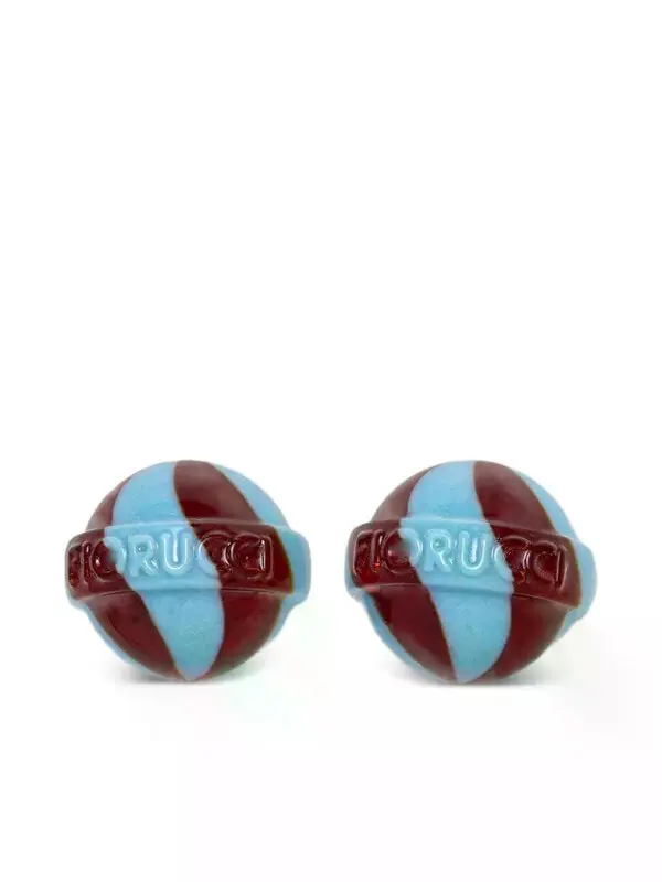 Fiorucci Striped Sphere Earrings
