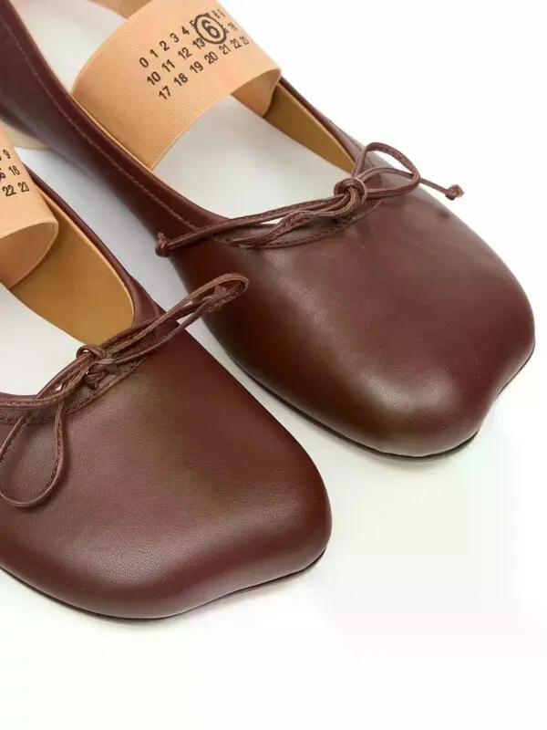 MAISON MARGIELA Nappa Leather Ballet Flats With Numeric Elastic Strap