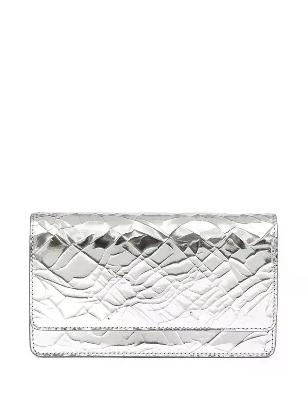 MAISON MARGIELA Mirrored Cracked-effect Chain Wallet - Silver