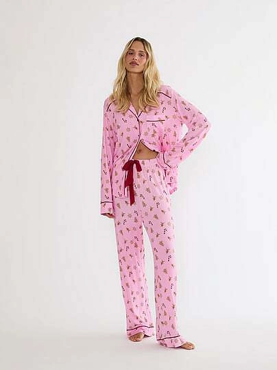 Victoria's Secret Beach Riot Livy Top & Connie Pants Pajama Set - Pink
