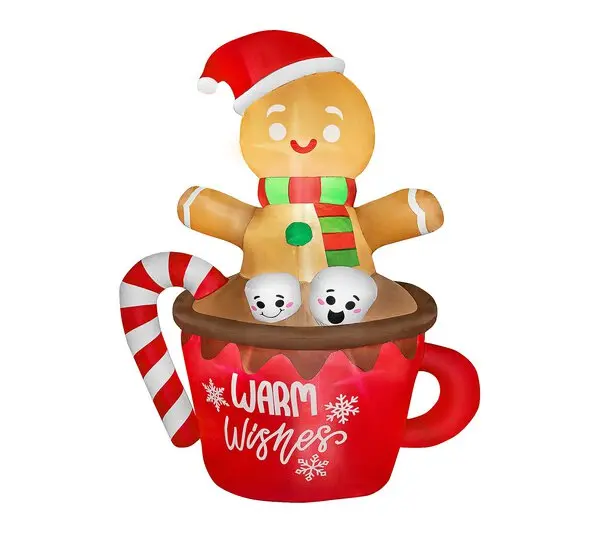JOYFY 6ft Tall Christmas Inflatable Gingerbread