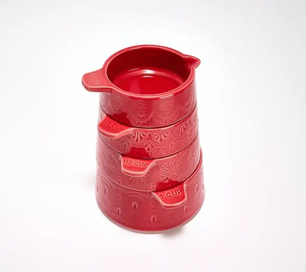 AARTI SEQUEIRA As Is 4pc Stacking Ceramic Measuring Cups