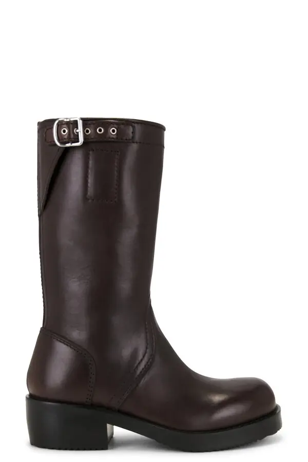 Dries Van Noten Moto Boot - Dark Brown