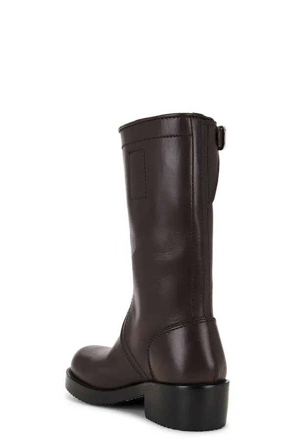 Dries Van Noten Moto Boot - Dark Brown