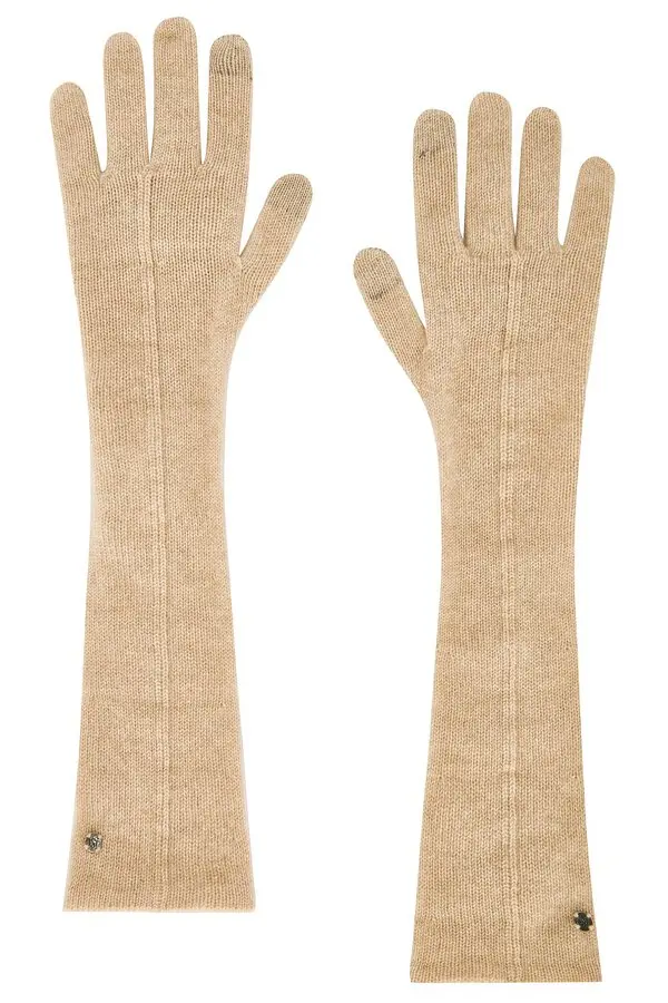 HANDSOME STOCKHOLM Cashmere Long Gloves - Beige