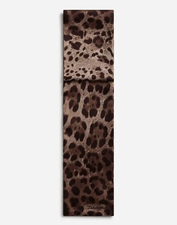 Dolce & Gabbana Silk Leopard Print Scarf - Animal Print