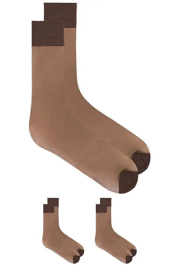 Swedish Stockings Elin Premium Knee High 2-pack Socks - Dark Brown