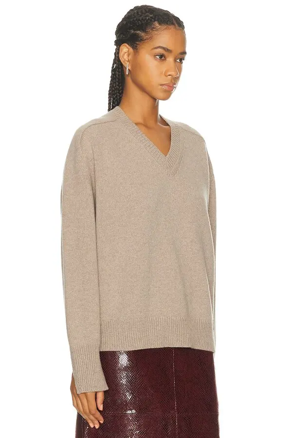RÓHE Cape V Neck Wrap Jumper