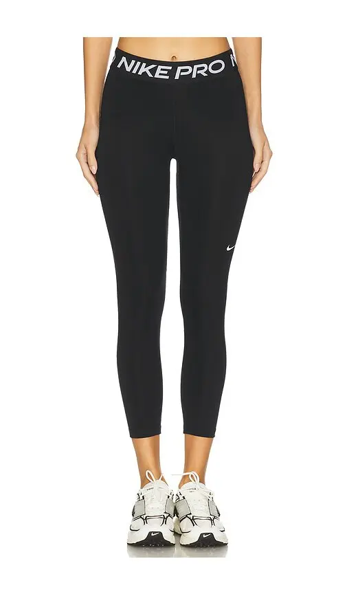 Nike Mid-rise Cropped Leggings With Mesh Panel