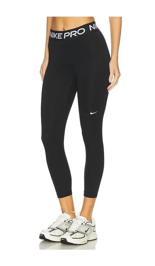 Nike Mid-rise Cropped Leggings With Mesh Panel