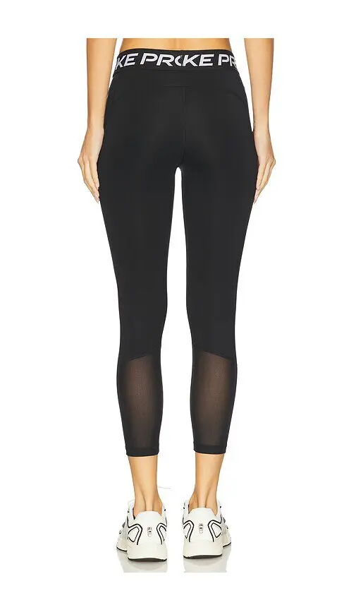 Nike Mid-rise Cropped Leggings With Mesh Panel