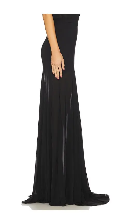 Atlein Long Godet Skirt