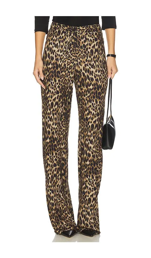 NILI LOTAN Kiana Jersey Pant - Vintage Leopard Print