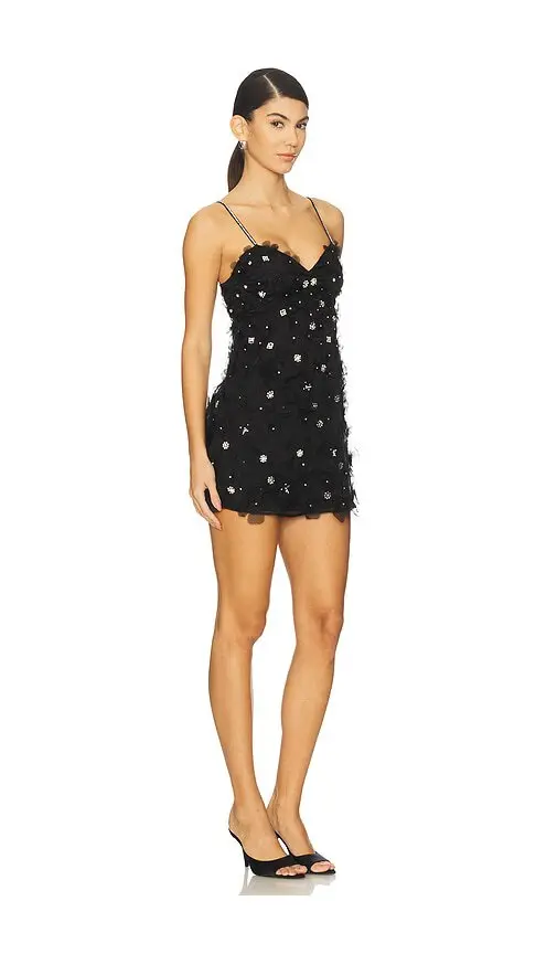 LoveShackFancy Ambessa Mini Dress - Black