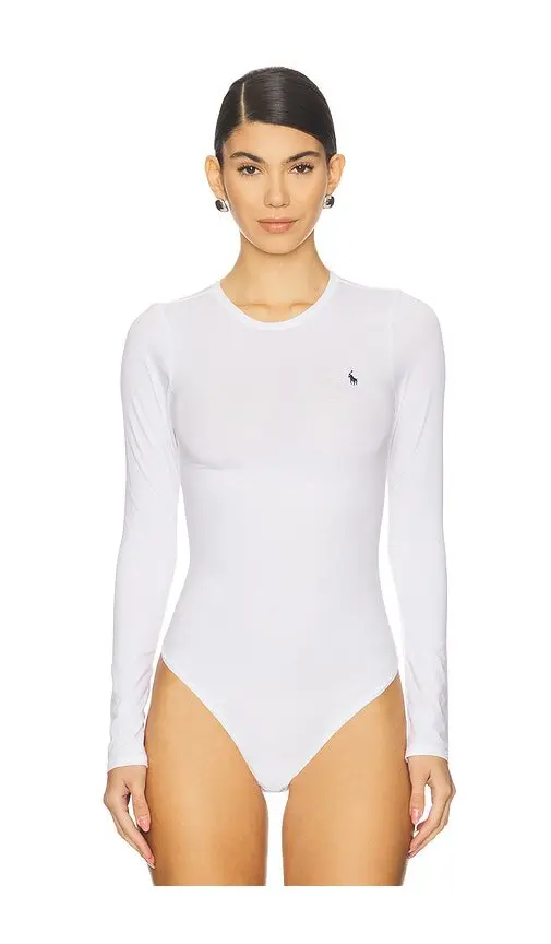 Polo Ralph Lauren Long Sleeve Bodysuit - White Cloud