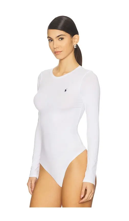 Polo Ralph Lauren Long Sleeve Bodysuit - White Cloud