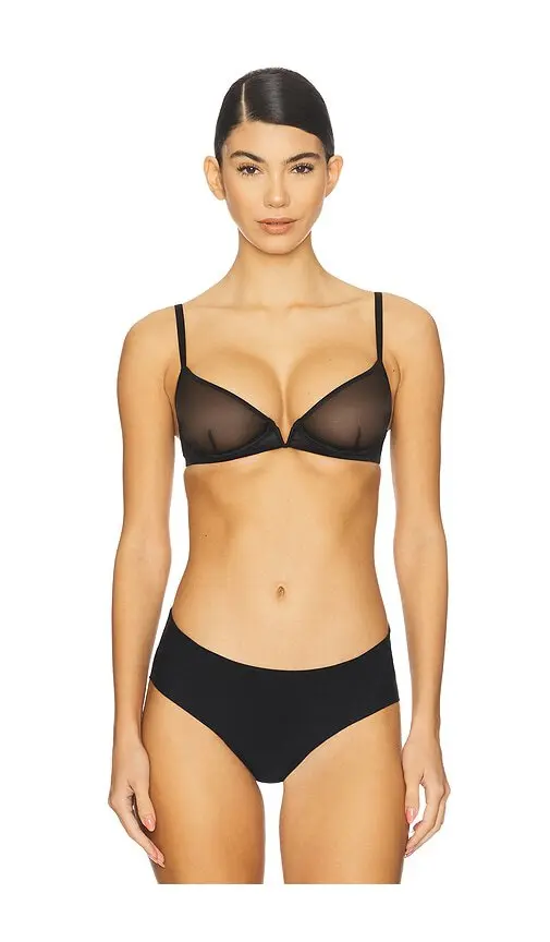 Commando Chic Plunge Underwire Demi Cup - Black