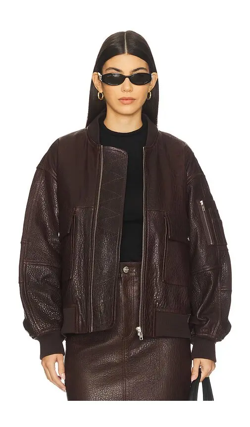 IVY OAK Lara Leather Bomber