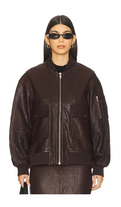 IVY OAK Lara Leather Bomber