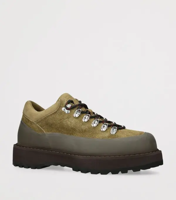 Diemme Suede Cornaro Low-top Boots - Green