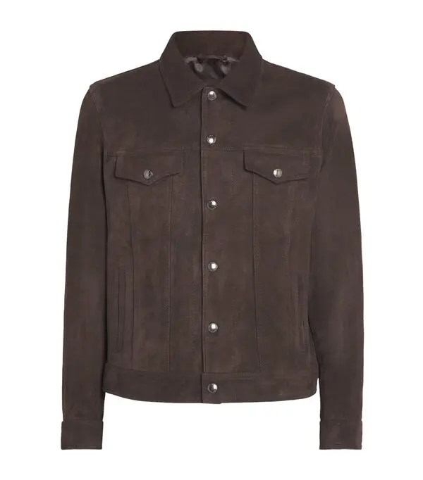 7 For All Mankind Suede Trucker Jacket