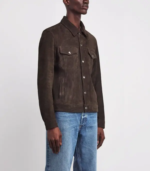7 For All Mankind Suede Trucker Jacket
