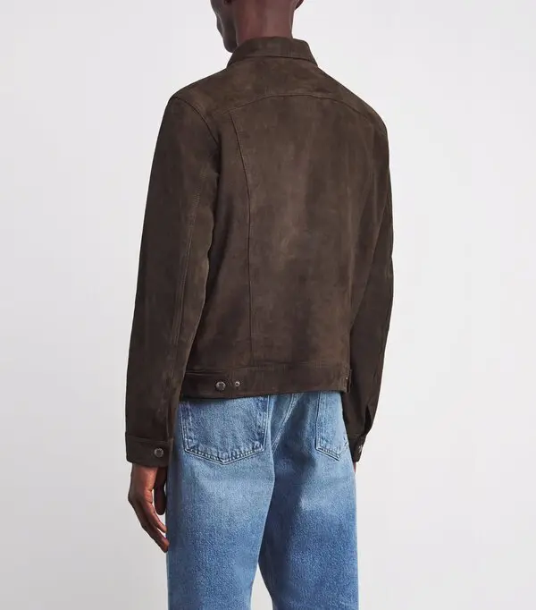 7 For All Mankind Suede Trucker Jacket