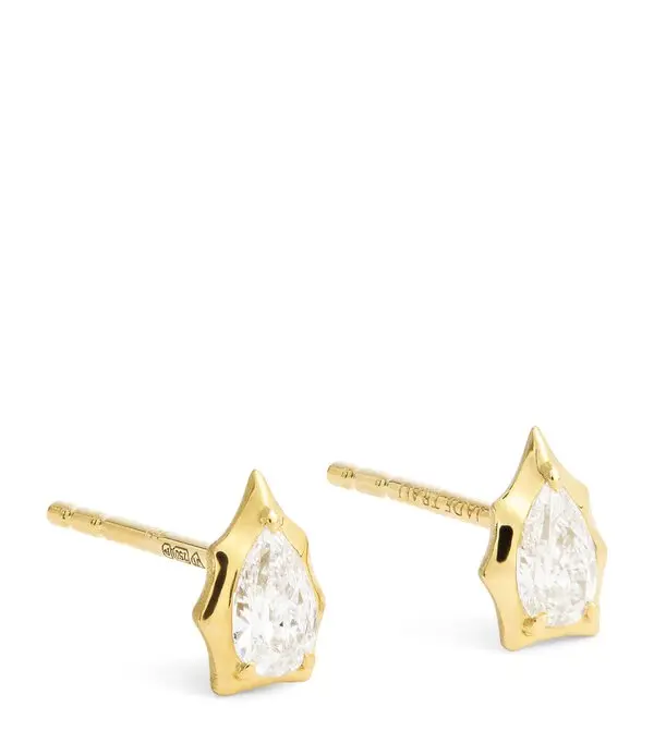 JADE TRAU Envoy Diamond Stud Earrings - Gold